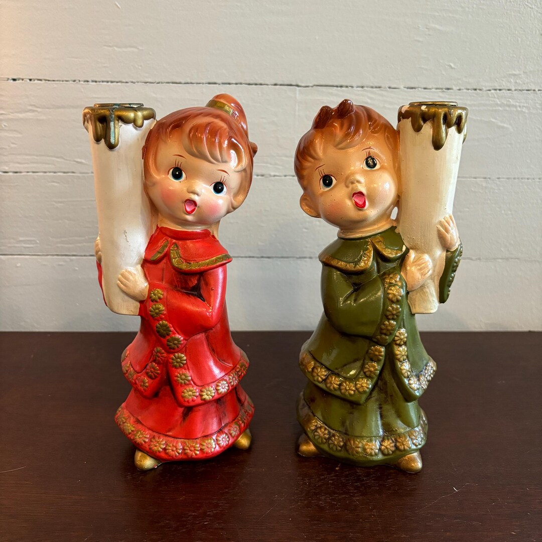 Caroling Kid Candle Holders - Etsy