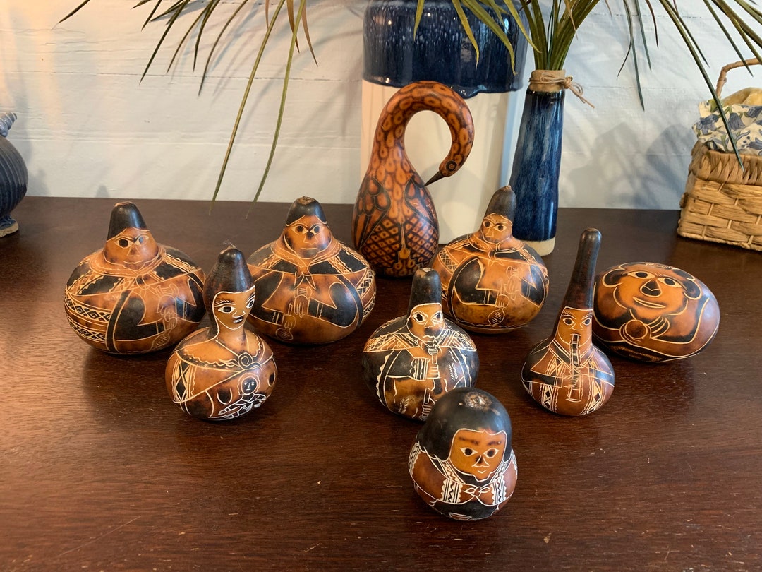 Peruvian Gourd Figures - Etsy