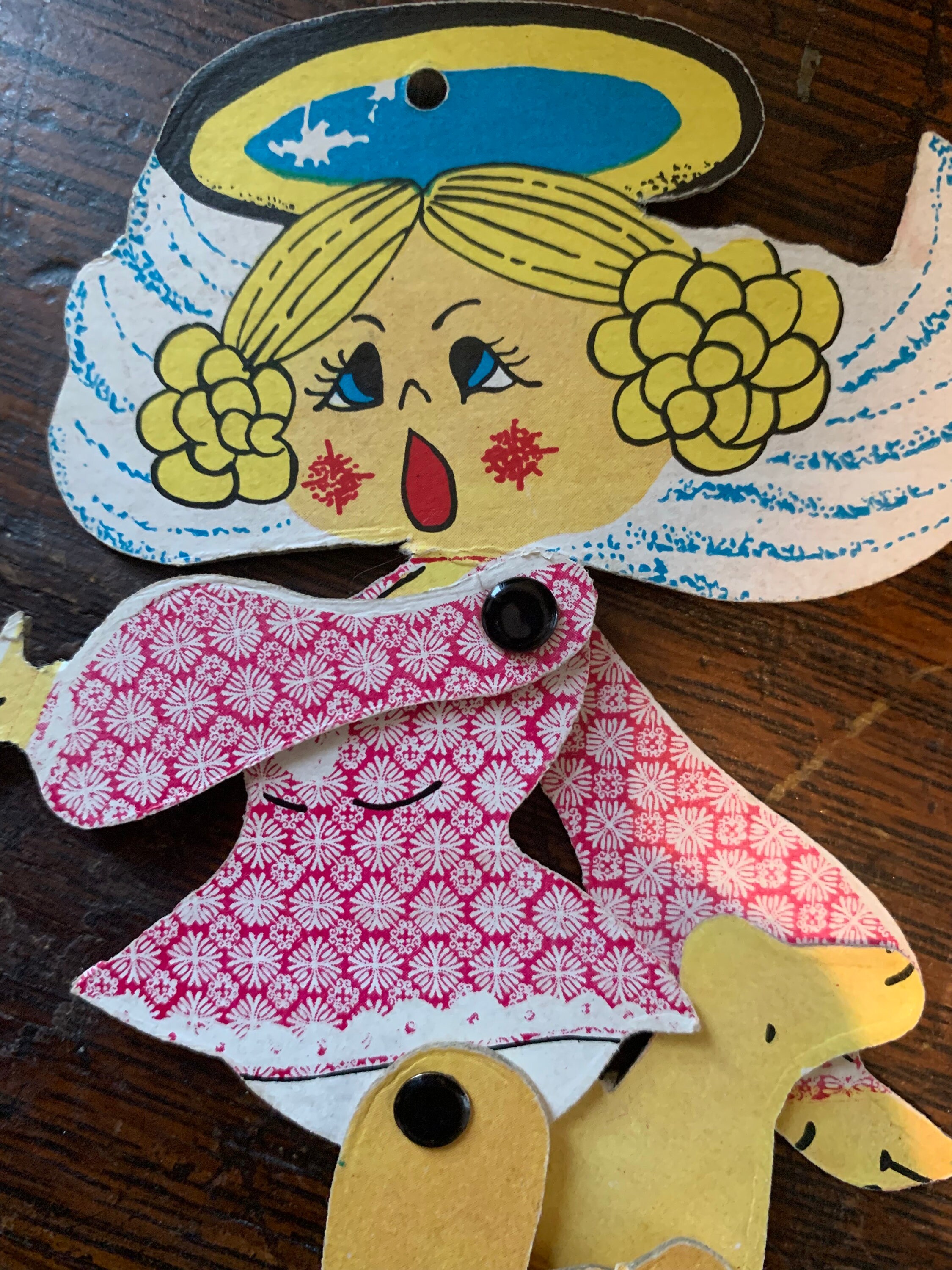 Vintage Comical Angel Jointed Die Cut Heavy Pressboard - Etsy