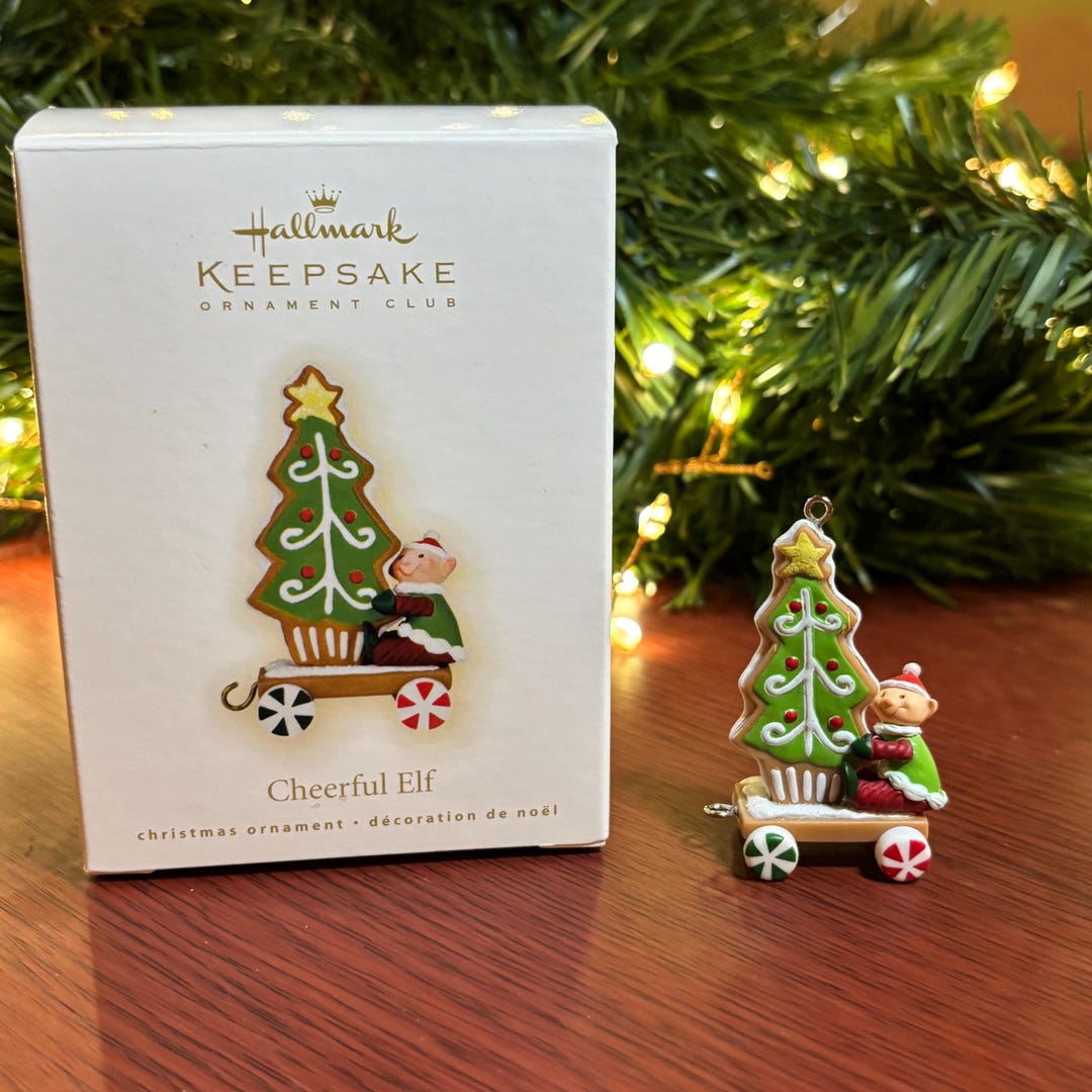 Cheerful Elf - Hallmark Keepsake Miniature Ornament - Etsy