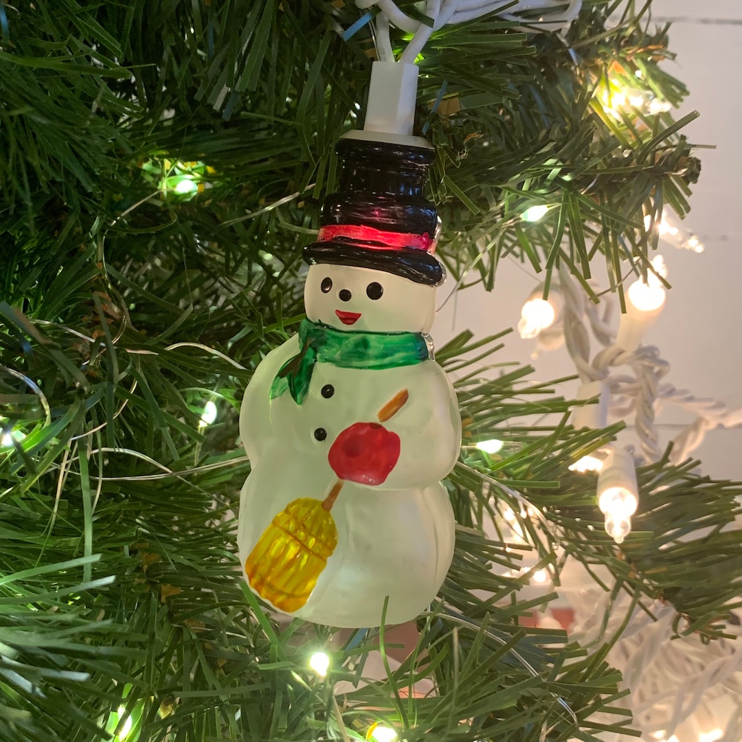 Vintage Snowman Light Cover Old World Christmas - Etsy
