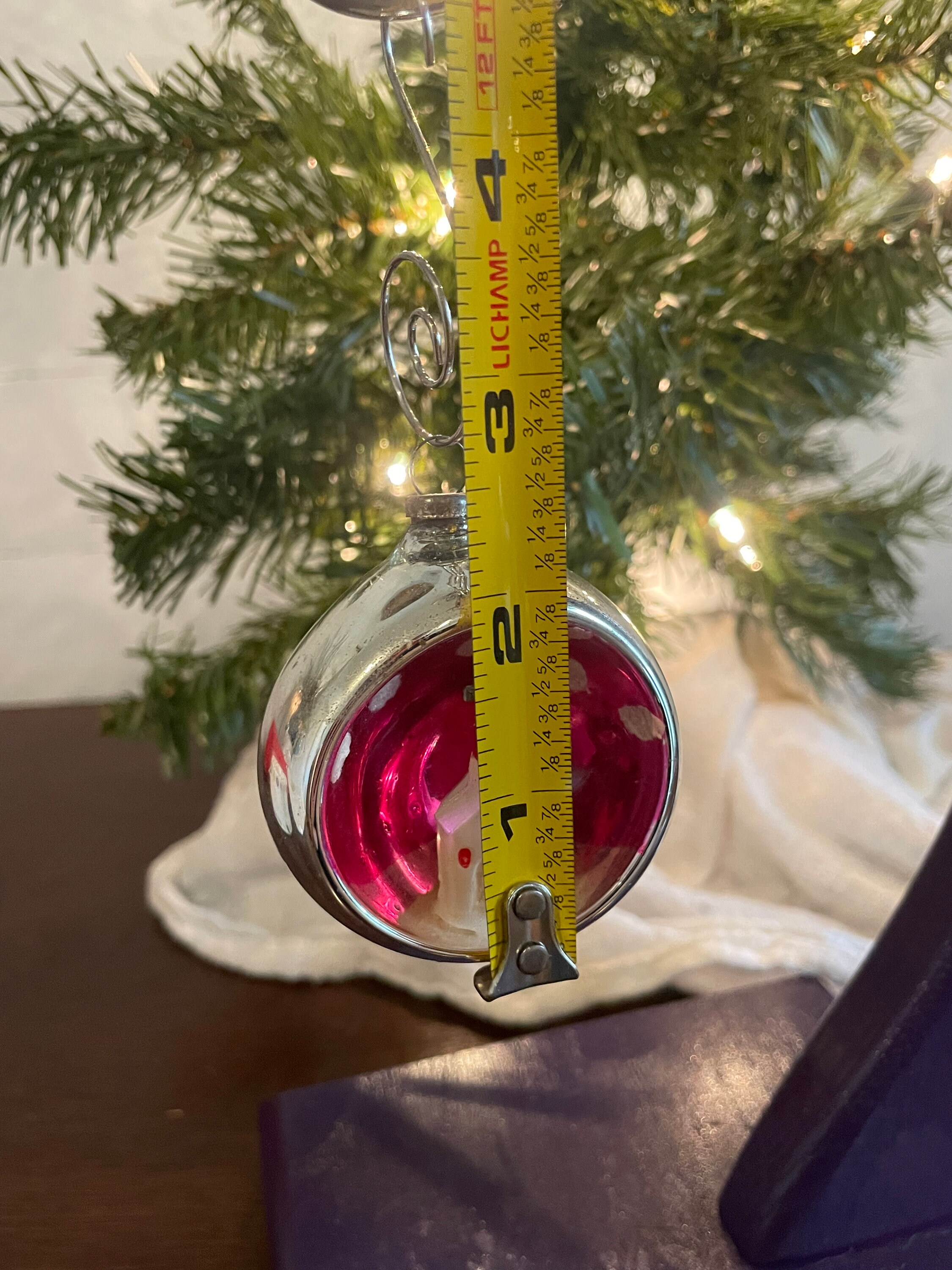 Glass Diorama Ornament Vintage Blown Glass Ornament Silver - Etsy