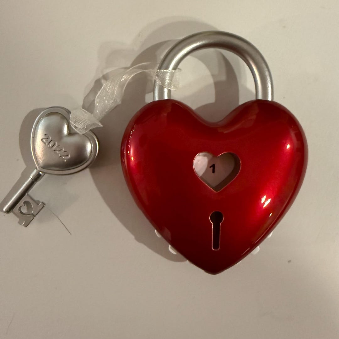 Our Anniversary - Heart Lock and Key - Metal and Enamel Hallmark ...