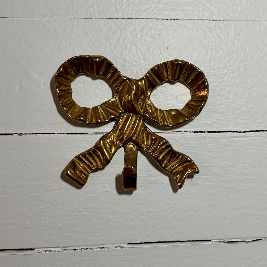 Brass Bow Wall Hook - Andrea by Sadek - Etsy