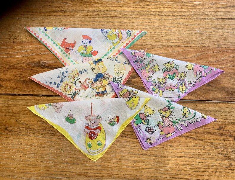 Vintage Children’s Handkerchiefs - Your Choice - Etsy