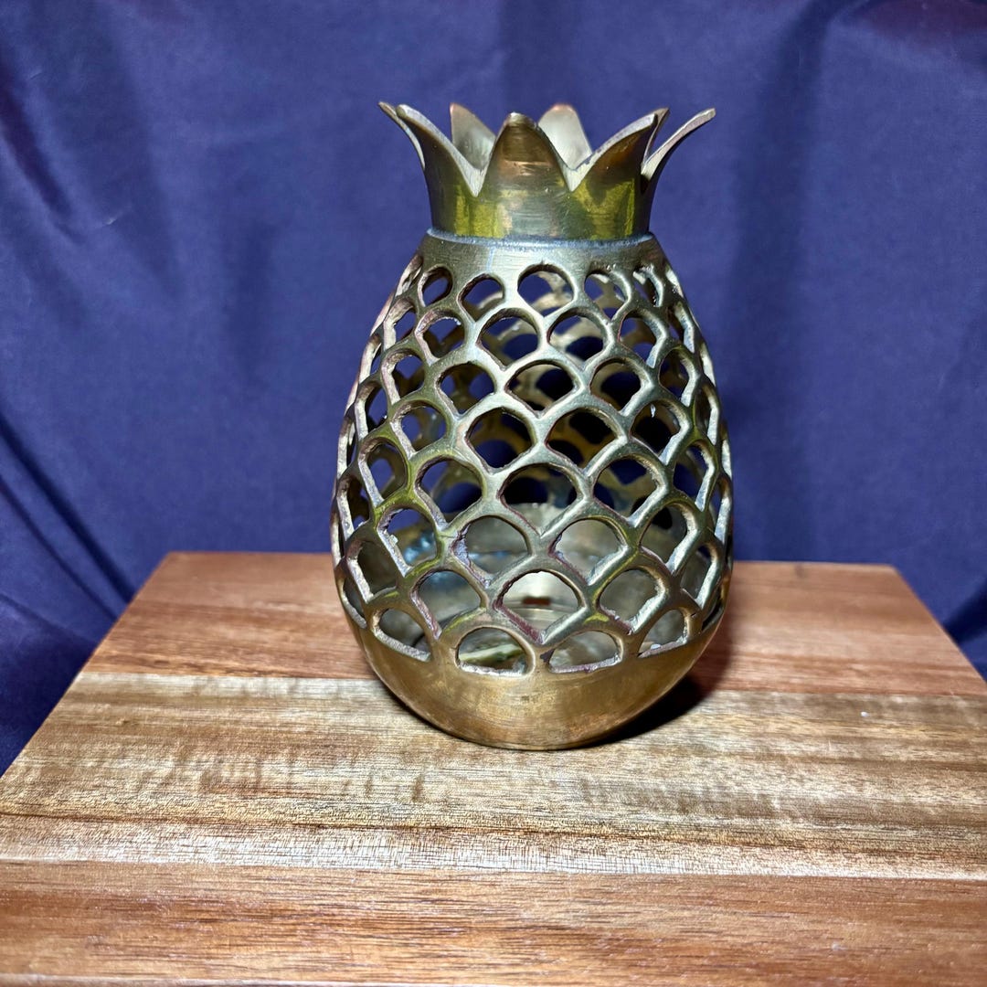 Brass Pineapple Candleholder - Etsy