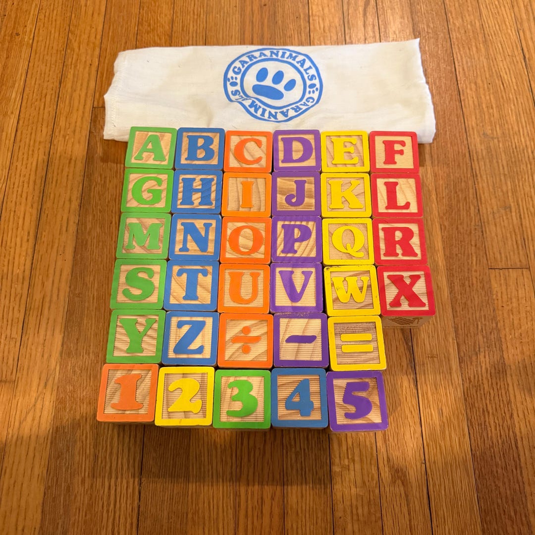Garanimals Wooden Blocks - Set of 34 Plus 16 Extra - Etsy