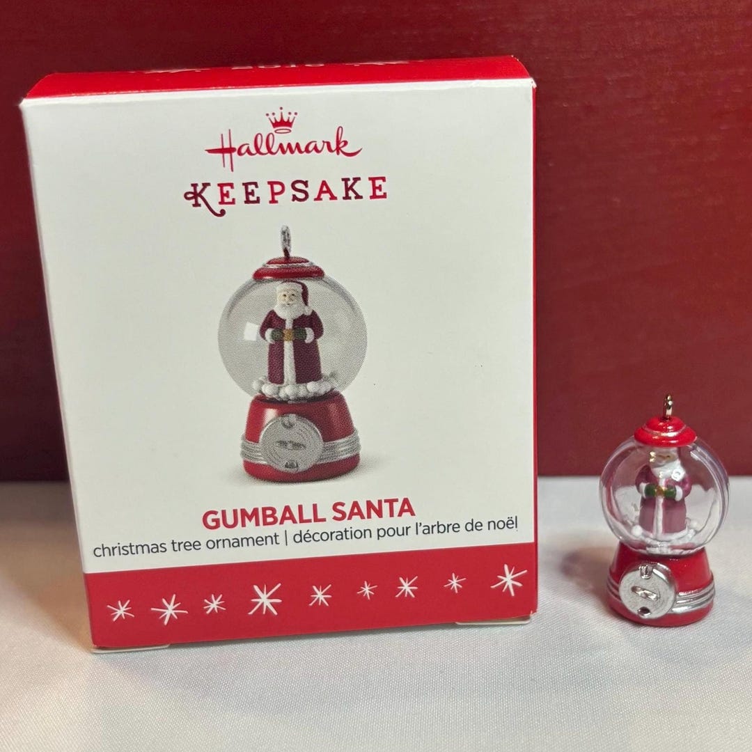 Gumball Santa - Miniature - Hallmark Keepsake Ornament - Santa Inside ...