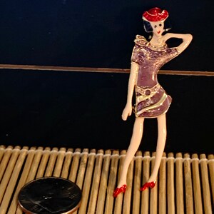 Adorable Vintage Flapper Pin - Etsy