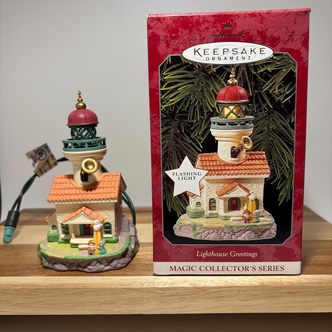 Lighthouse Greetings - 1998 - Magic Hallmark Keepsake Ornament - Etsy