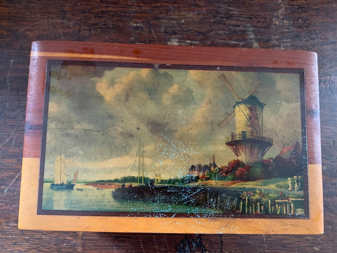 Cedar Box “windmill at Wijk” - Etsy