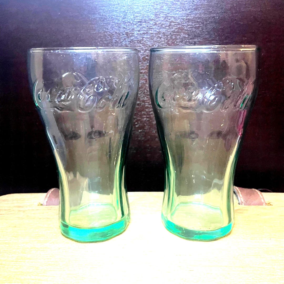 Coca-cola Coke Glasses - Small Vintage Coke Glasses (2) - Etsy