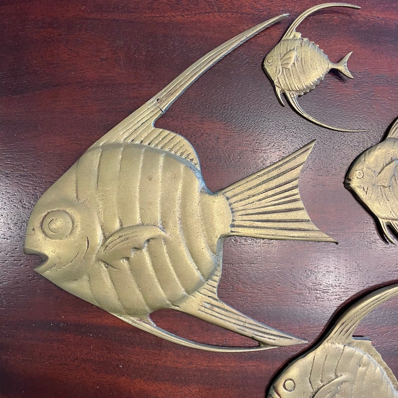 Four Brass Fish - Etsy