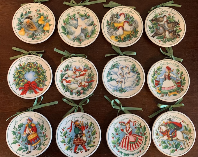 Susan Winget 12 Days of Christmas Decorative Mini Plates - Etsy