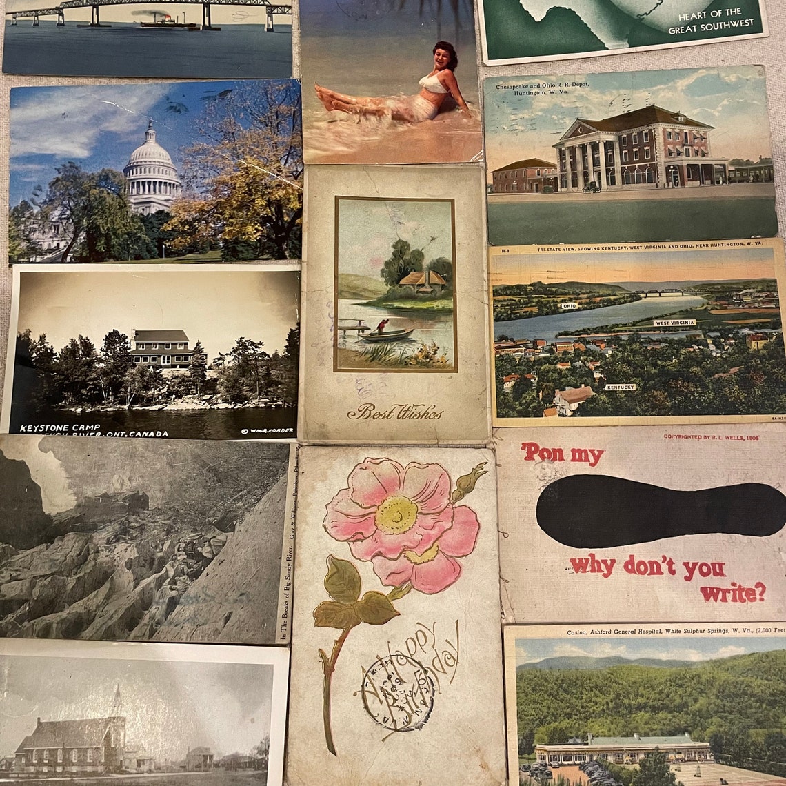 Postcards From 1900s to 1960s - Etsy