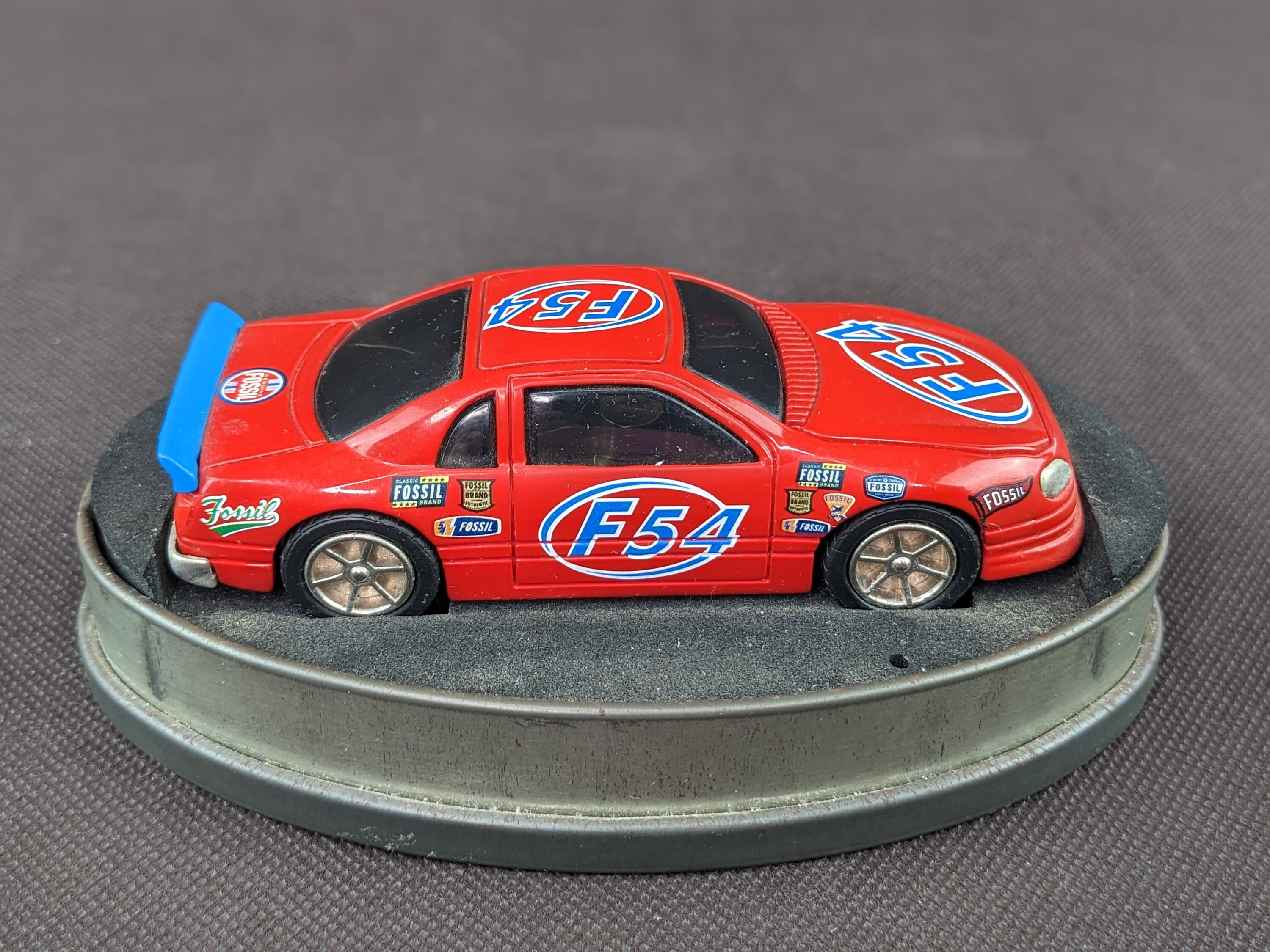 Fossil Limited Edition 2004 F54 Red Race Car Clock Timepiece Diecast ...