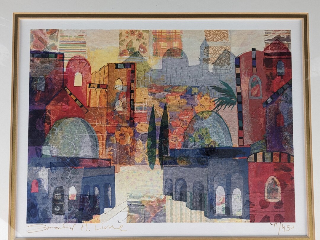 Smadar Livne Lithograph Art Print Abstract Cityscape Buildings - Etsy