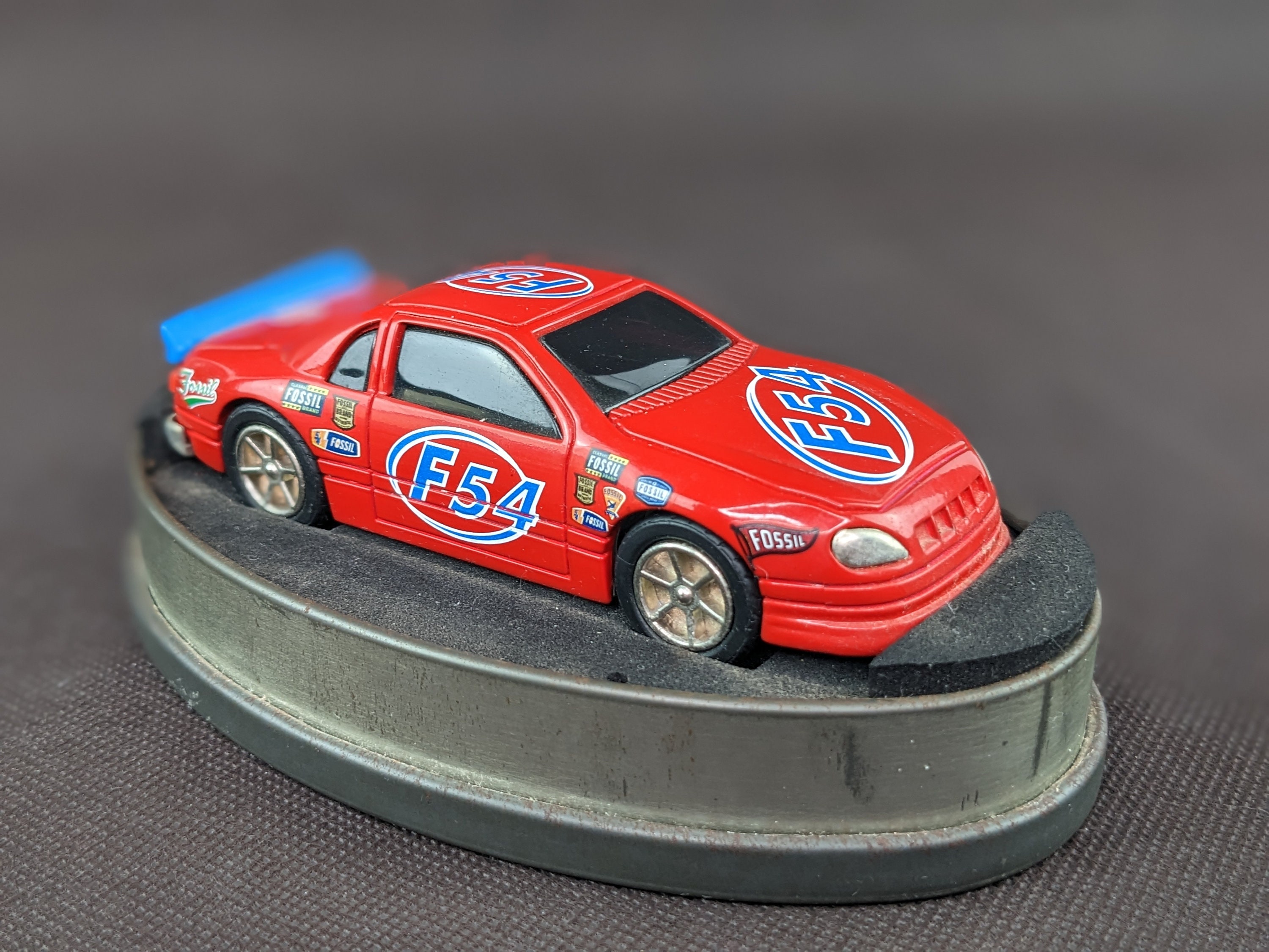 Fossil Limited Edition 2004 F54 Red Race Car Clock Timepiece Diecast ...