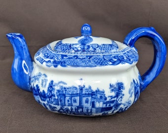 Flow Blue Victoria Ware Ironstone Teapot - Etsy