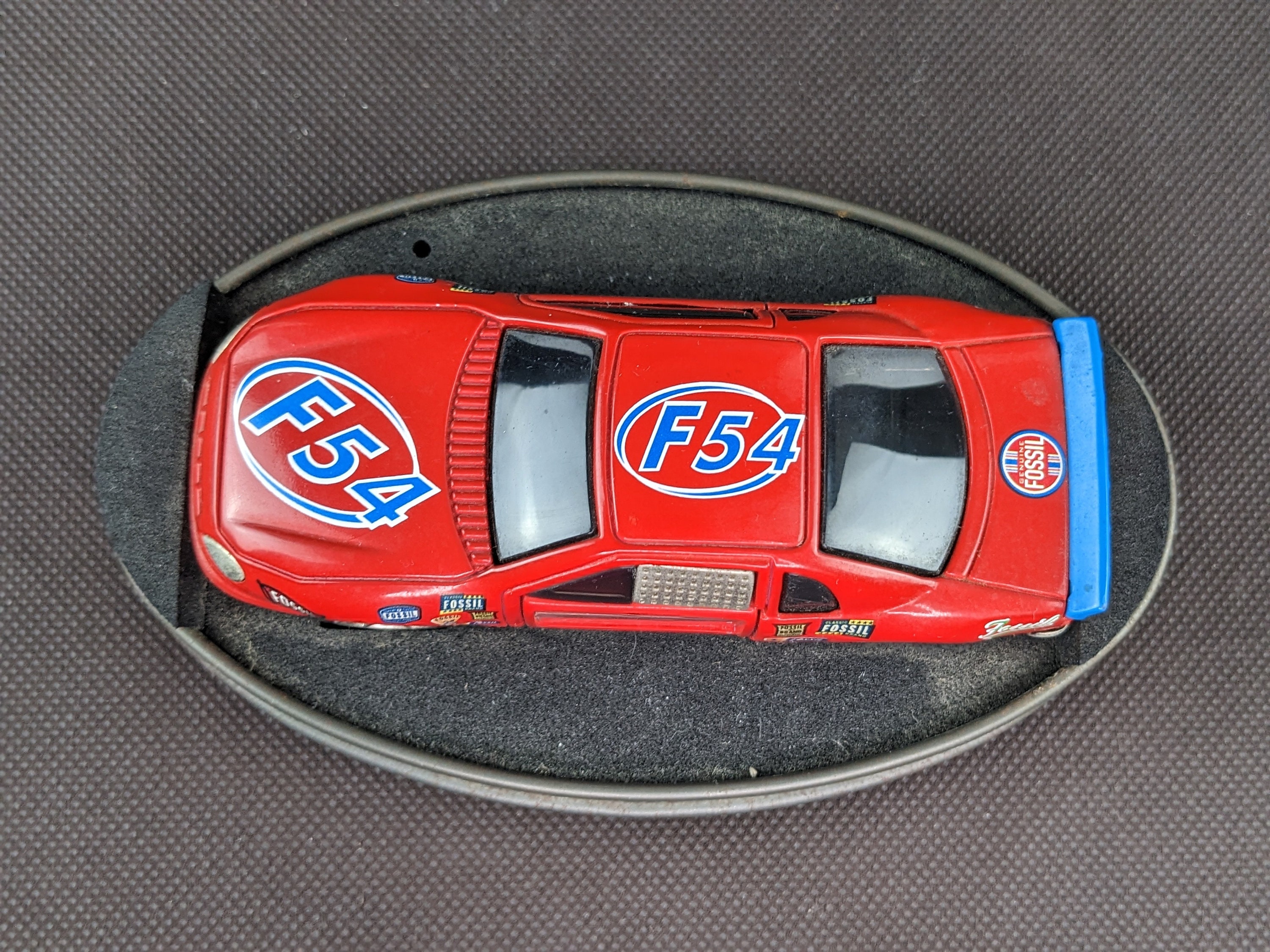 Fossil Limited Edition 2004 F54 Red Race Car Clock Timepiece Diecast ...
