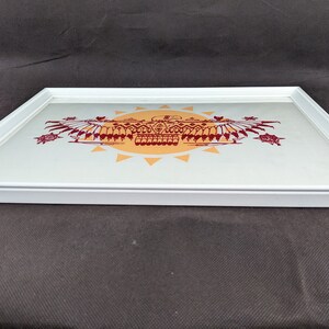 Native American Red Phoenix Eagle Bird Yellow Sun Totem Block - Etsy