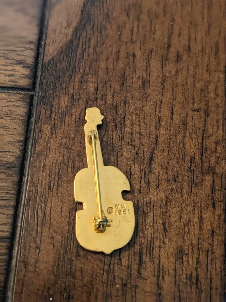 Vintage 1985 MMA Metropolitan Museum of Art Violin Guitar Gold Black ...