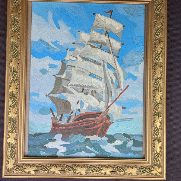 Clipper Ship Painting - Etsy