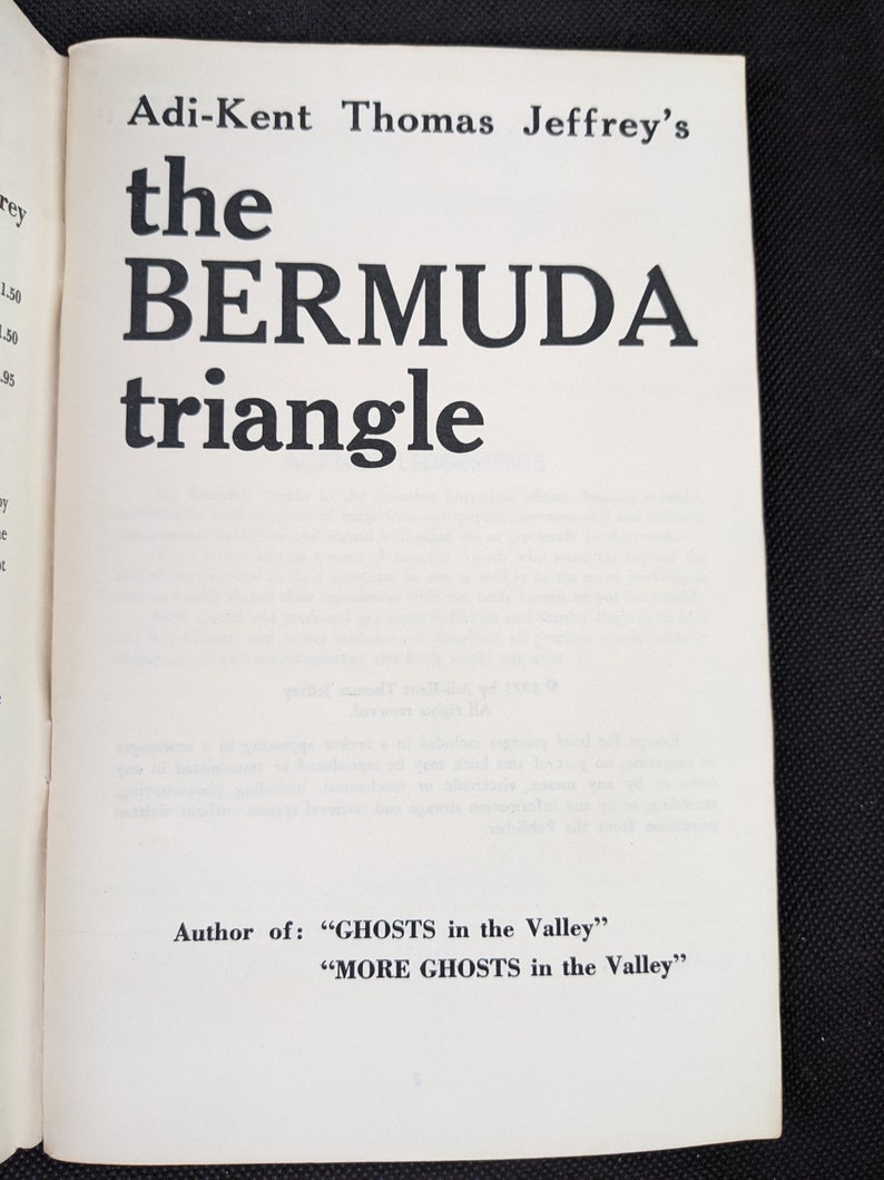 The Bermuda Triangle by Adi Kent Thomas Jeffrey 1973 First - Etsy