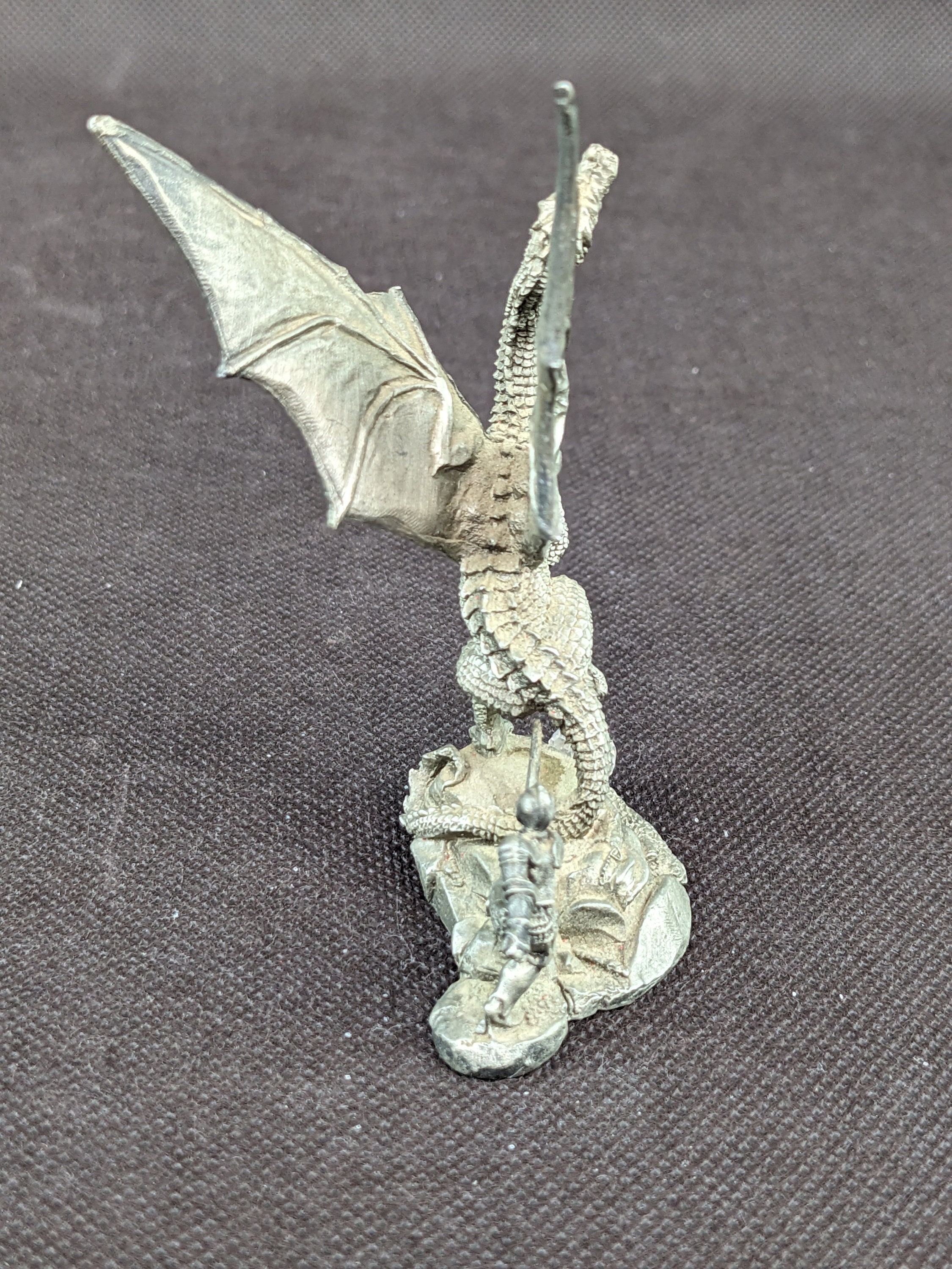 Vtg 1987 GALLO Pewter Dragon Knight Slayer Figurine Rude - Etsy