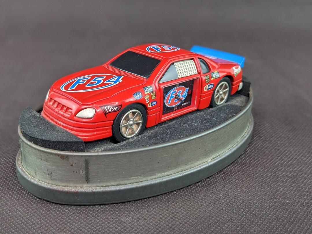 Fossil Limited Edition 2004 F54 Red Race Car Clock Timepiece Diecast ...