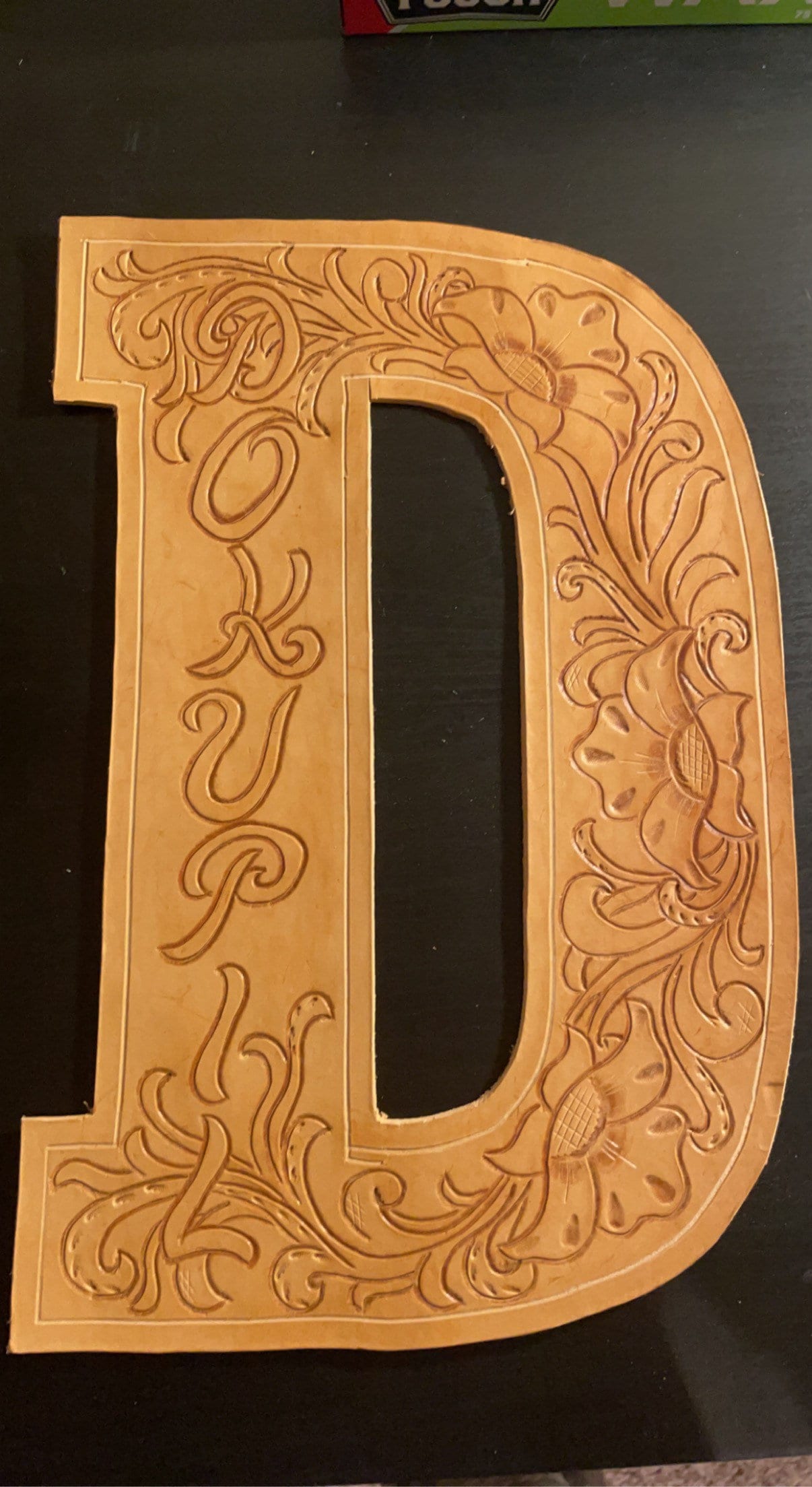Western Tooled Leather Letter - Etsy