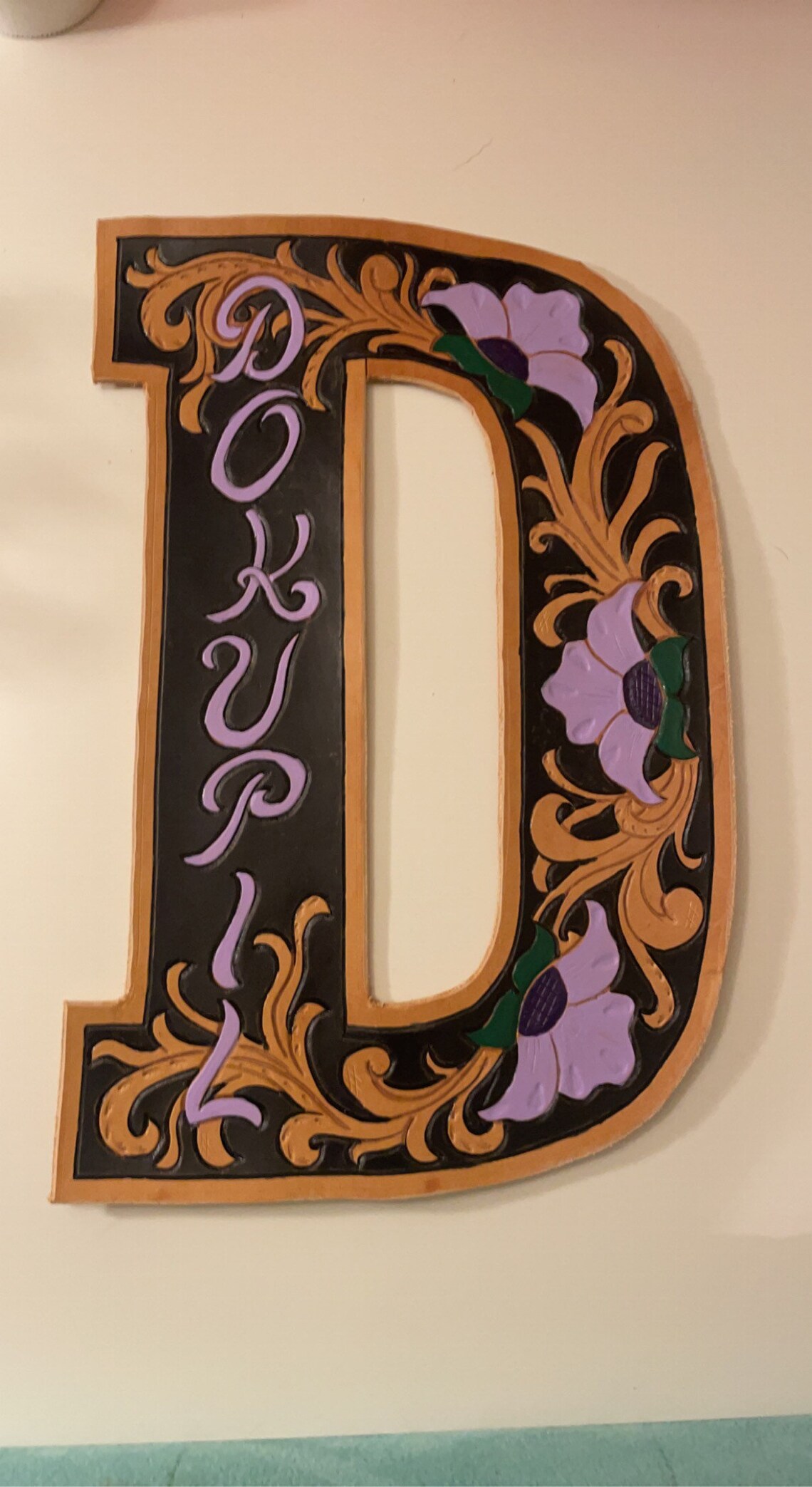 Western Tooled Leather Letter - Etsy