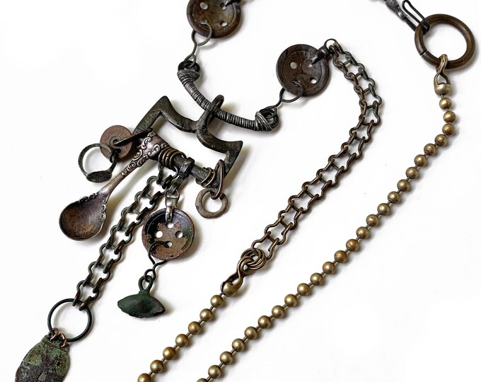 Archeological Finds Dangle Earrings, Salvaged Metal Artifacts ...