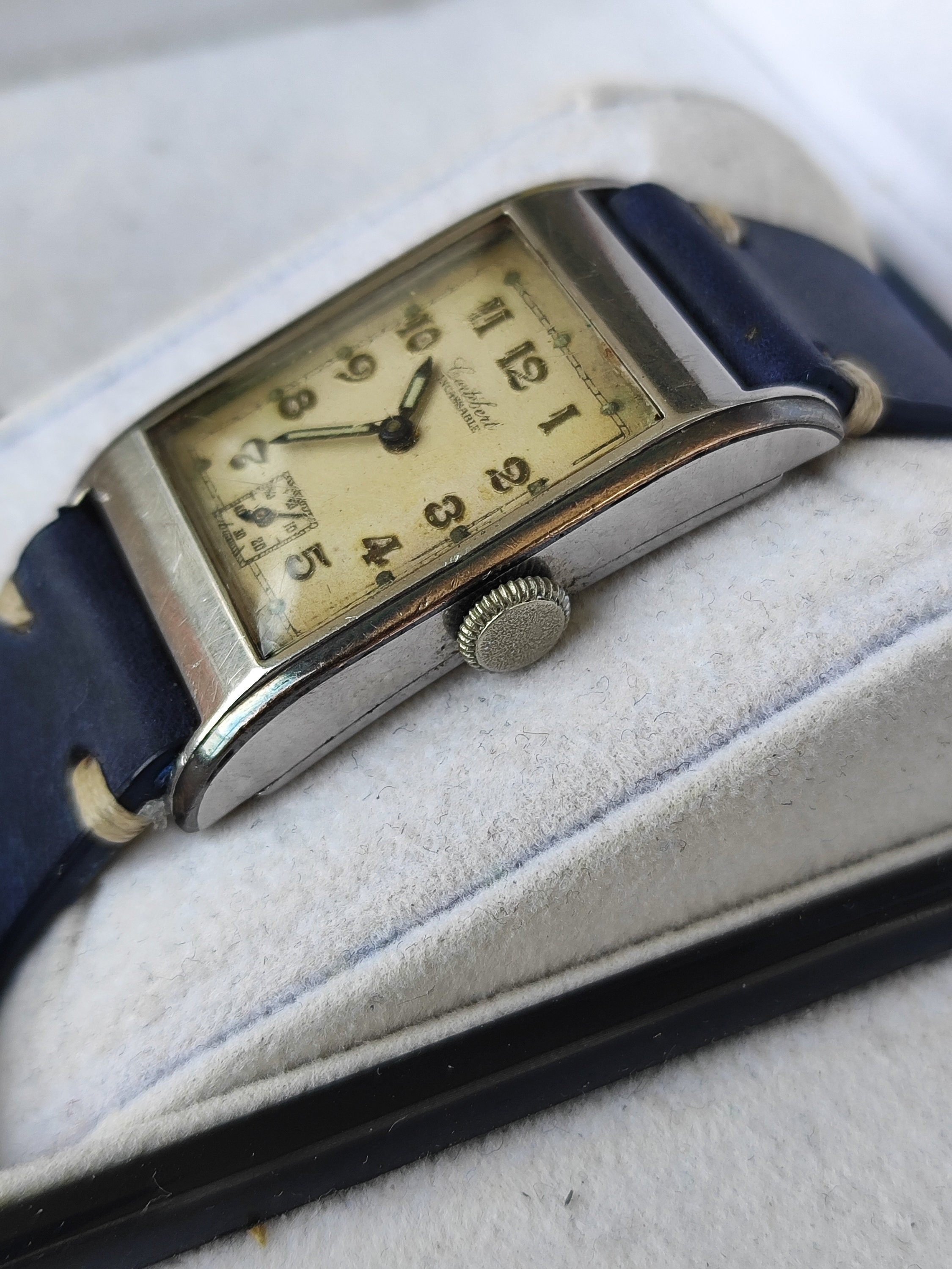 Cortebert Tank Staybrite Case Vintage Men's Watch With - Etsy