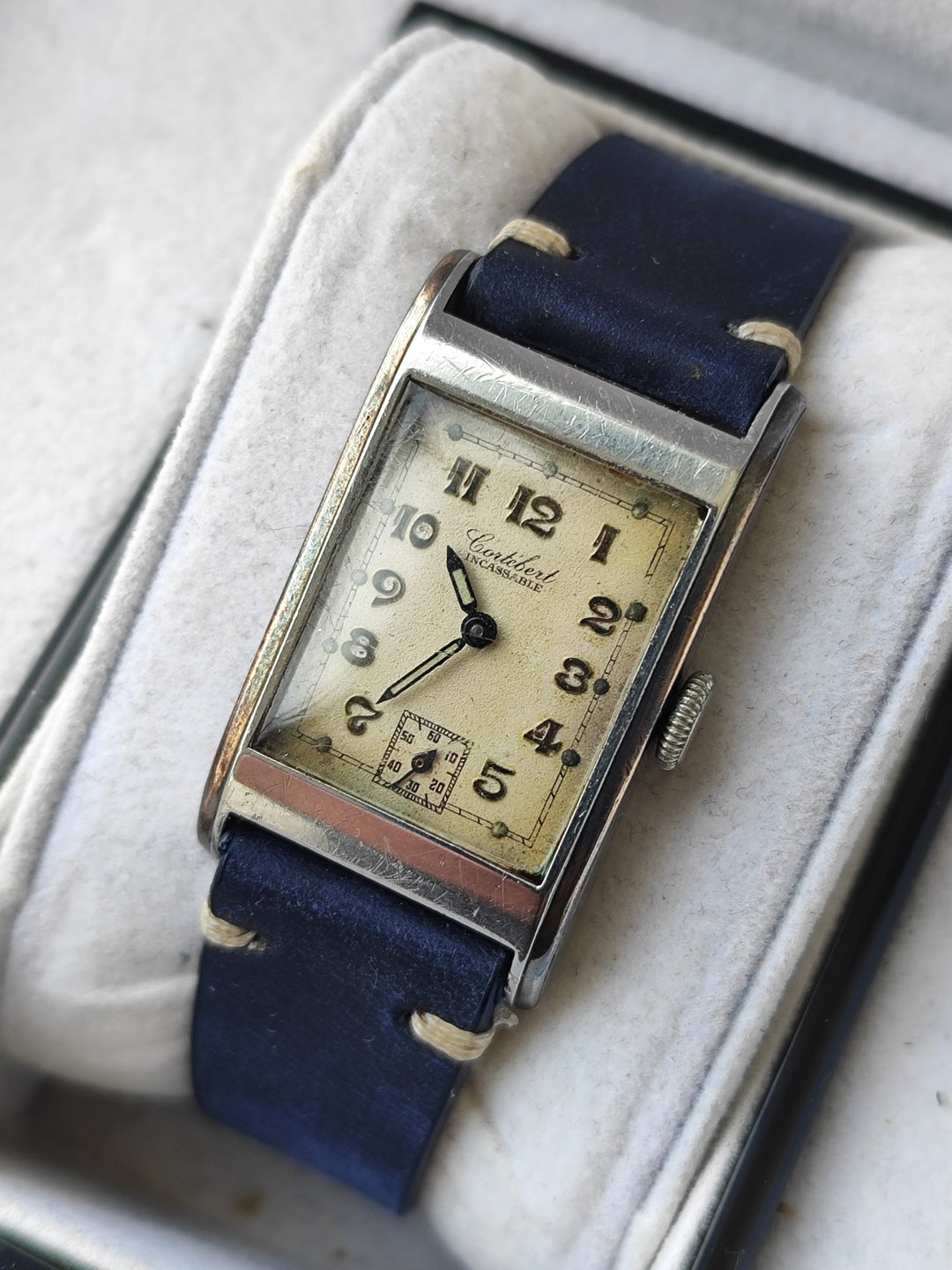 Cortebert Tank Staybrite Case Vintage Men's Watch With - Etsy