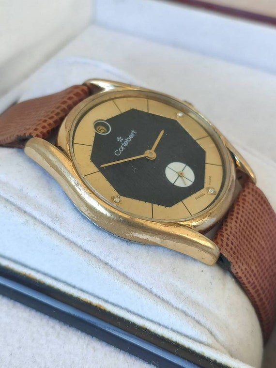 Cortebert vintage two-tone dial men watch - Gem