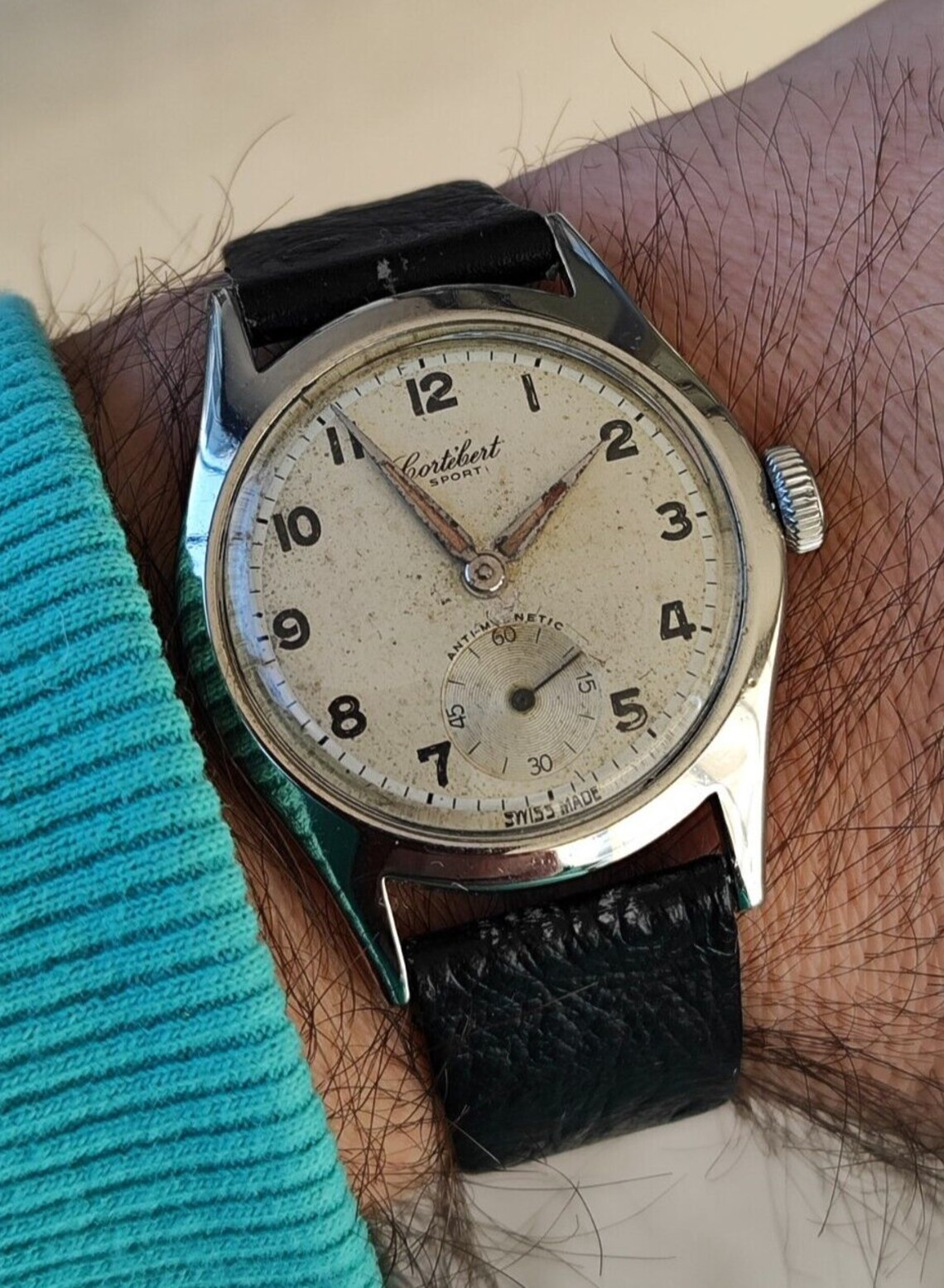 Cortebert Sport Vintage Watch for Men Manual Wind Original Steel Case ...