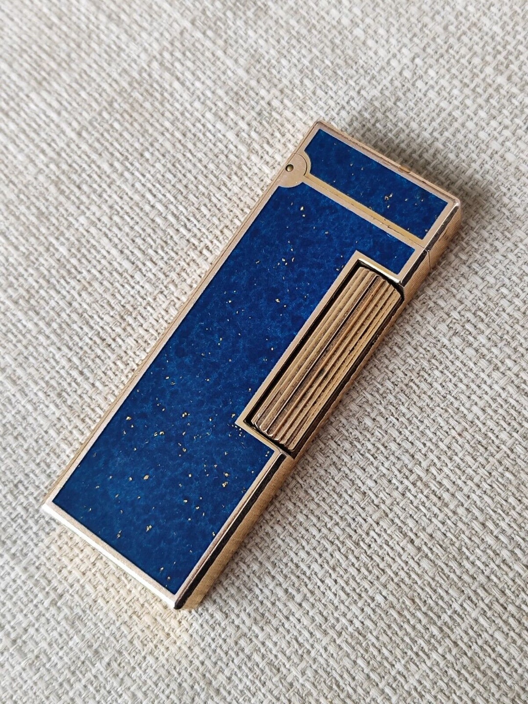 Dunhill Slim Vintage Lighter Blue Lacquer Working Condition Swiss Made ...
