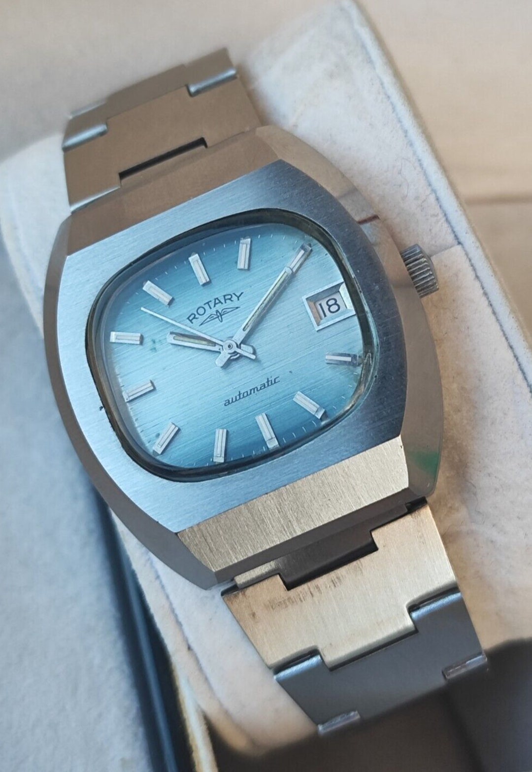 Rotary Vintage Automatic Men's Watch All Steel Original Bracelet - Etsy