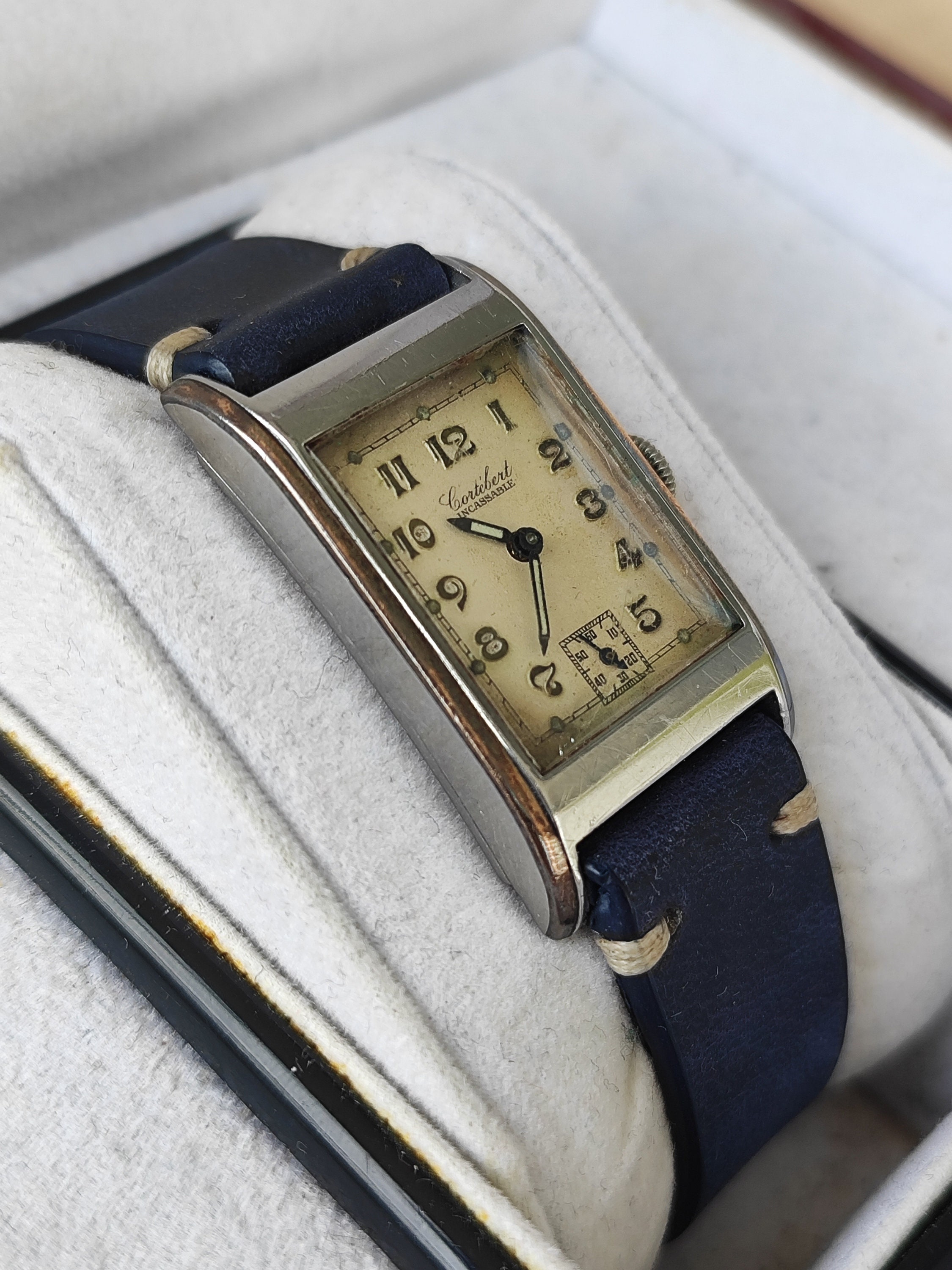 Cortebert Tank Staybrite Case Vintage Men's Watch With - Etsy