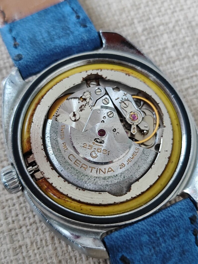 Certina Ds2 Vintage Automatic Two Tone Dial Steel Inhouse Movement Turtleback - Etsy