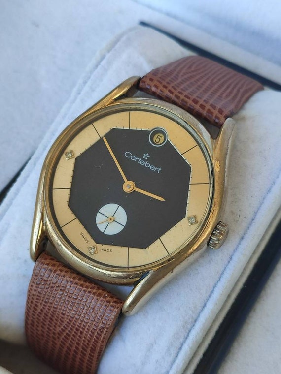 Cortebert vintage two-tone dial men watch - Gem