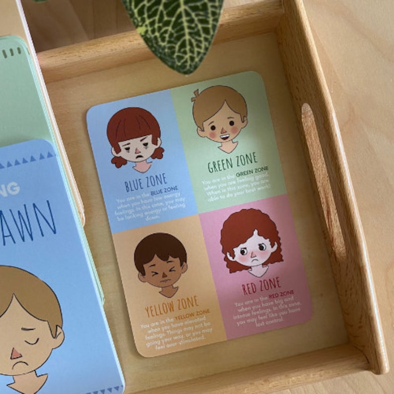 My Zones of Feelings Flash Cards | Etsy