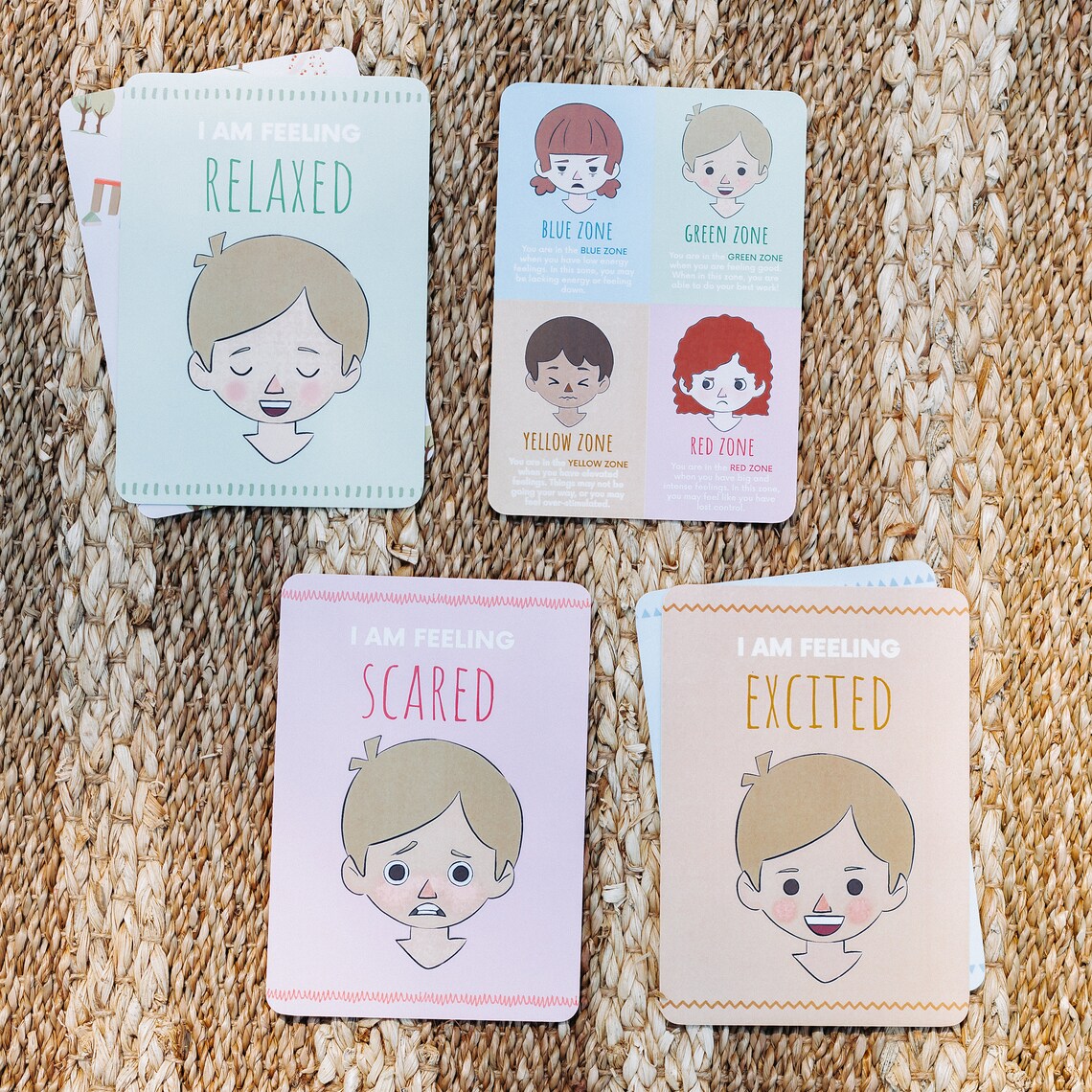 My Zones of Feelings Flash Cards Emotions Cards Zones of Regulation ...