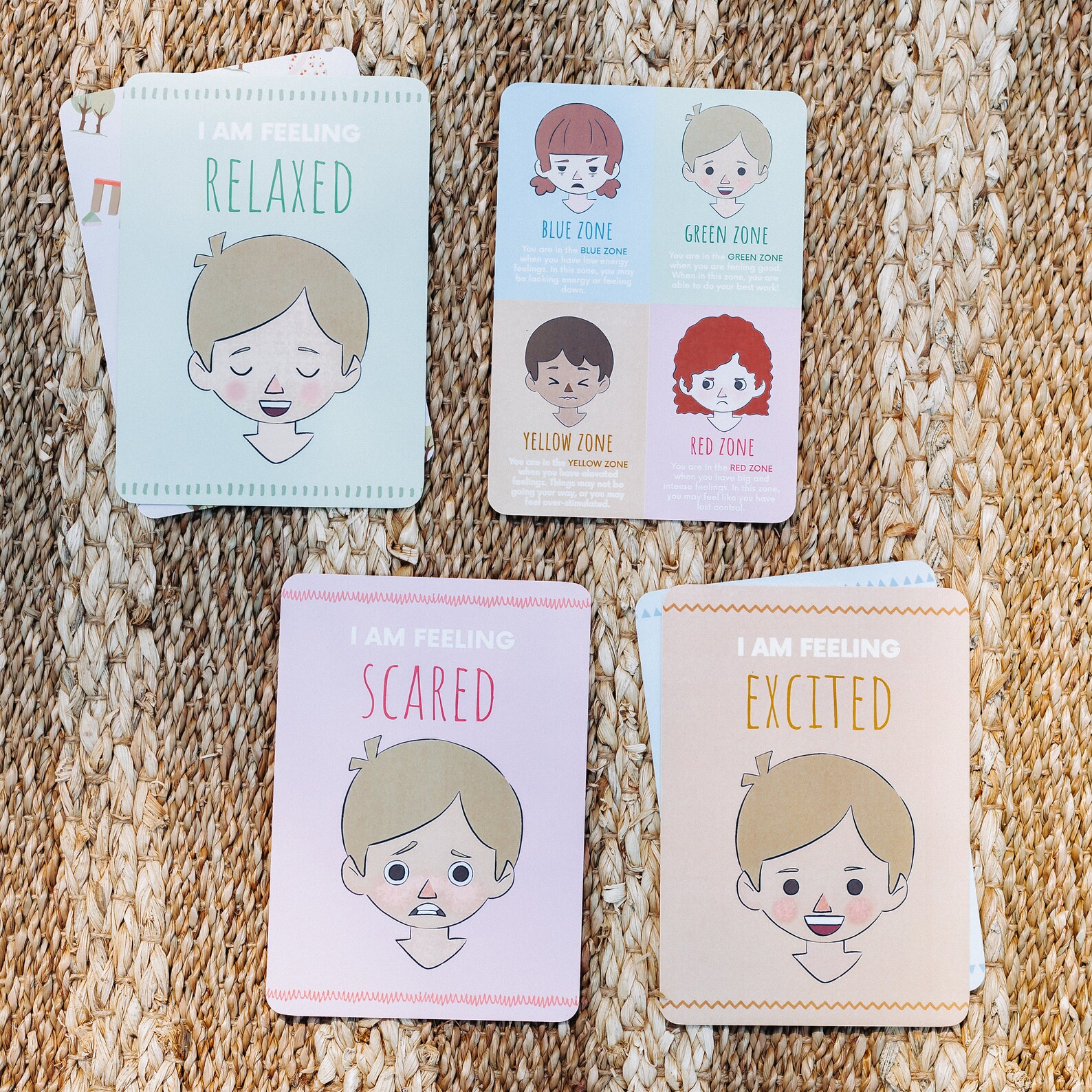 My Zones of Feelings Flash Cards Emotions Cards Zones of Regulation ...