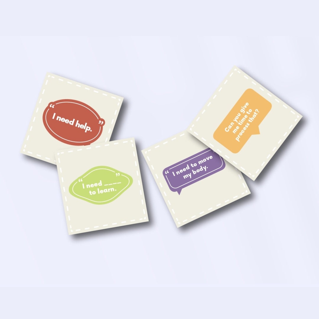 Self-advocacy Statement Cards (printable) | Advocacy Cards for Children ...