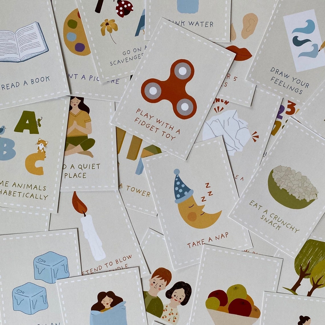 Calm Down Cards printable Self-regulation Strategies - Etsy