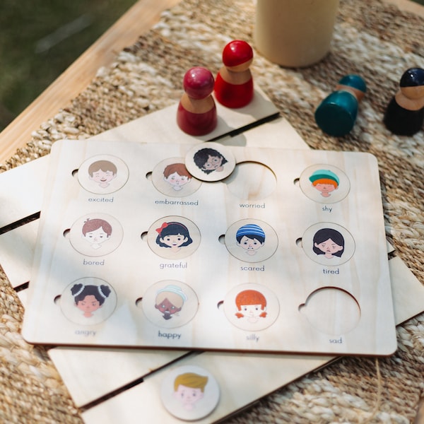 Wooden Emotions Puzzle - Etsy