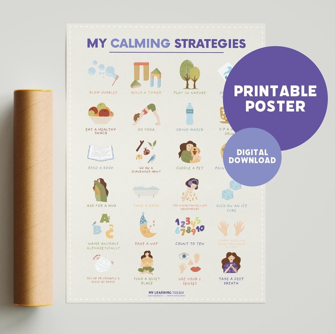 My Calming Strategies Poster (printable) | Calm Down Poster | Self ...