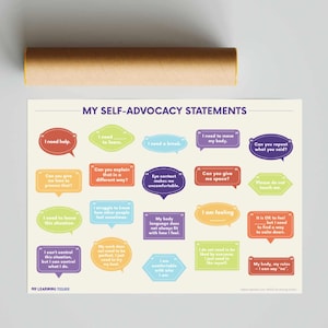 My Self-advocacy Statements Poster | Social and Emotional Learning - Etsy